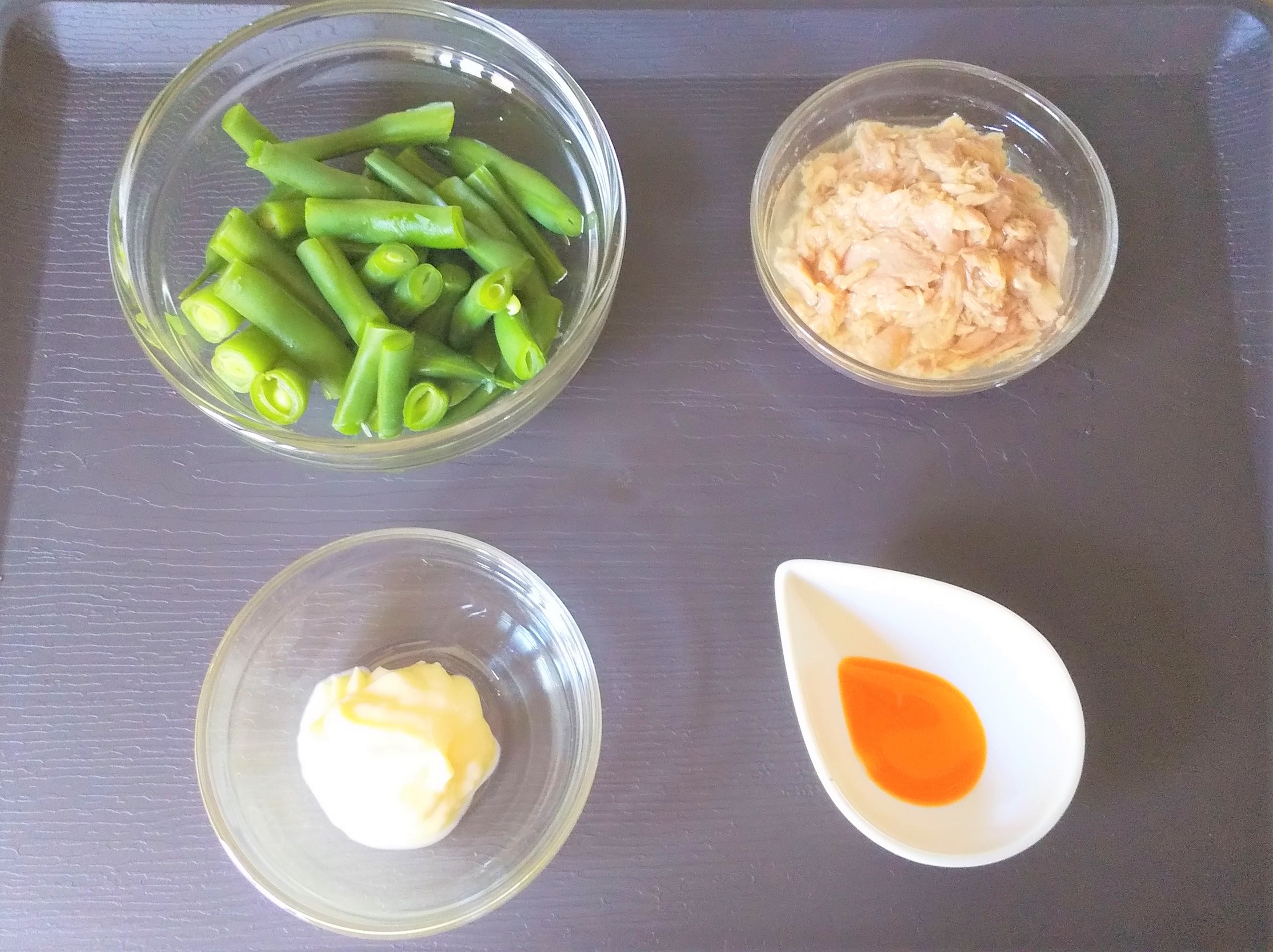 ツナといんげんのピリ辛マヨサラダ｜介護食とカラダのコラム＆レシピ｜食事の相談窓口サイト【ごはんde笑顔そして健康】
